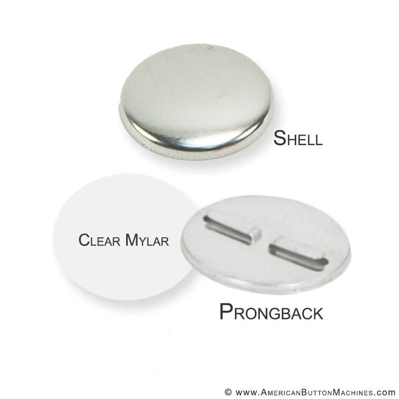 2.25" Long Prong Back Button Sets - 1,000/Pkg – American Button Machines