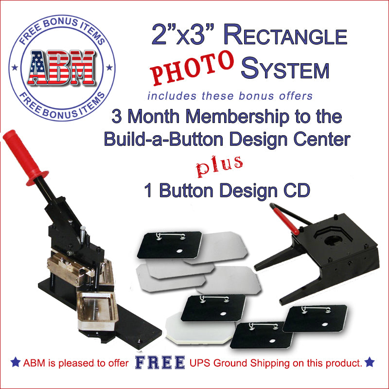2"x3" Rectangle Professional PHOTO Button Maker Kit – American Button ...