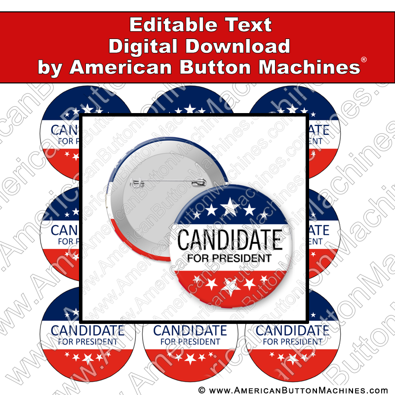 Campaign Button Design - Digital Download for Buttons - 115 – American ...