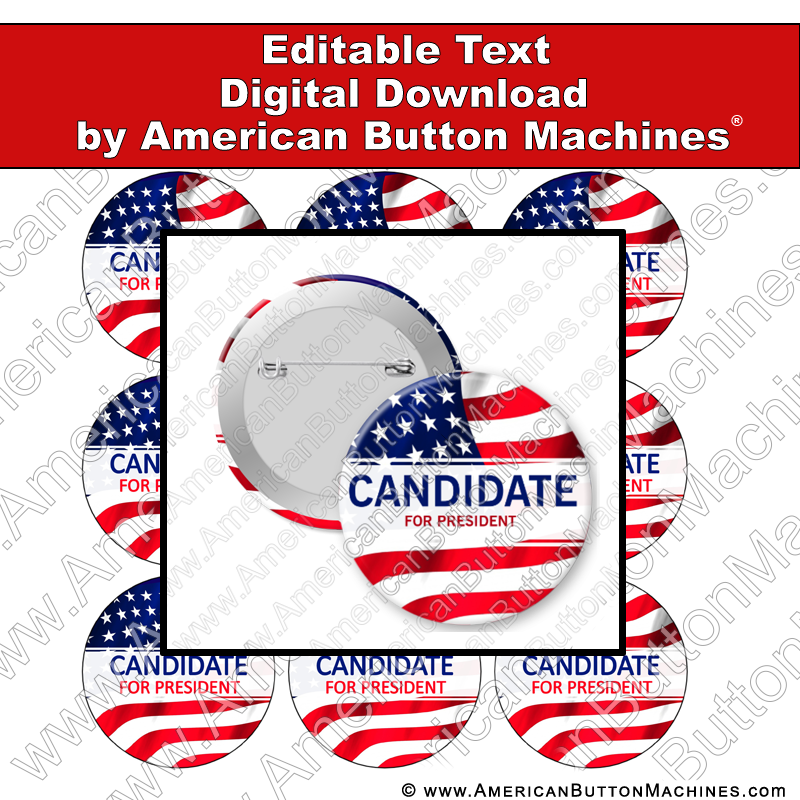 Campaign Button Design - Digital Download for Buttons - 116 – American ...