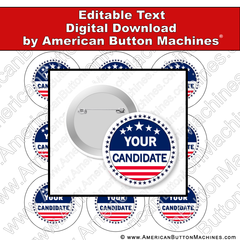Campaign Button Design - Digital Download for Buttons - 120 – American ...