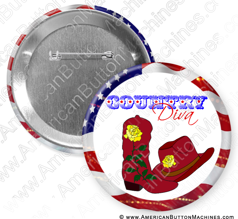 Country Diva - Digital Download for Buttons – American Button Machines