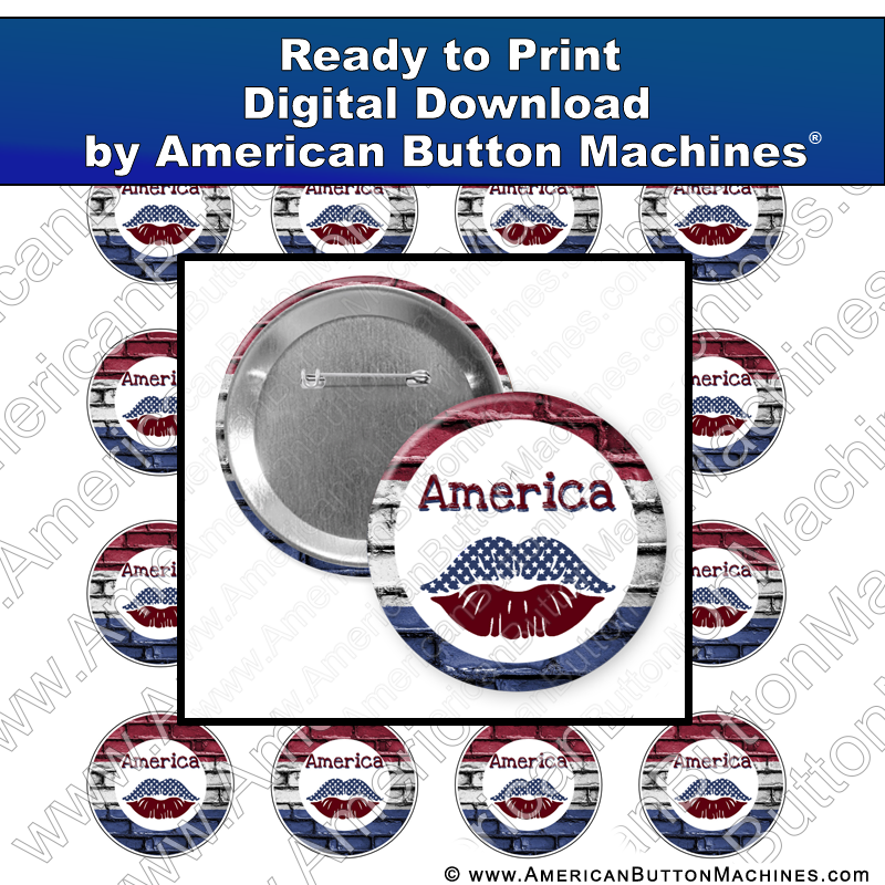 American Kiss - Digital Download for Buttons – American Button Machines