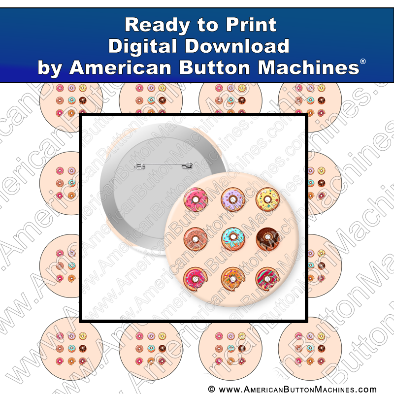 Donuts - Digital Download for Buttons – American Button Machines