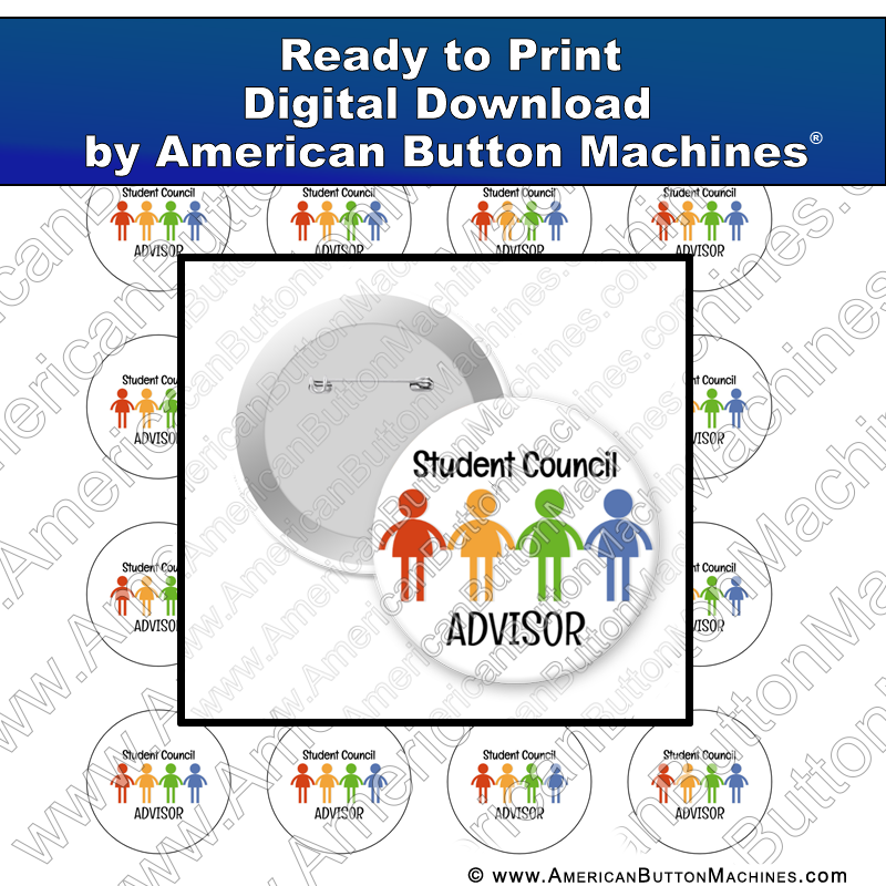 Student Council Advisor - Digital Download for Buttons – American ...