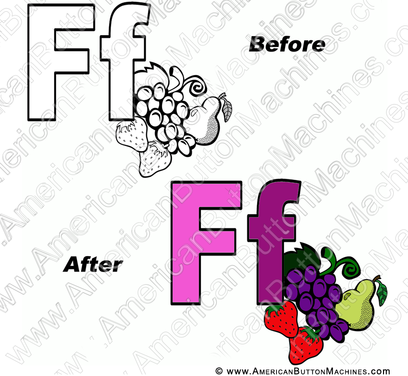 Ready to Color Alphabet - Digital Download for Buttons – American ...