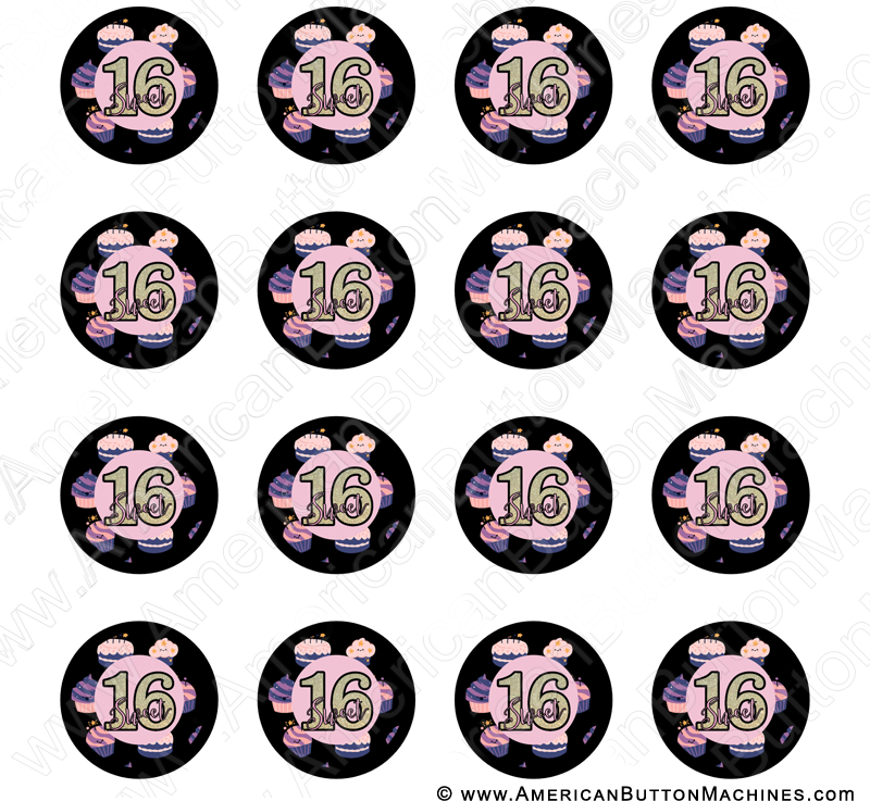 Sweet 16 - Digital Download for Buttons – American Button Machines