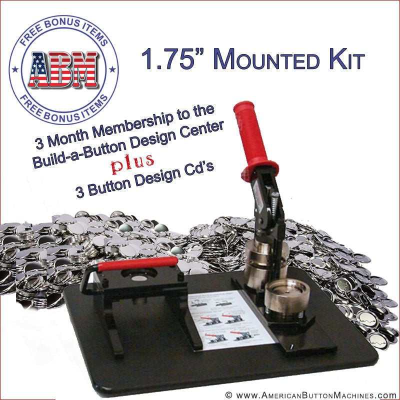 1.75" Mounted Button Making Kit – American Button Machines