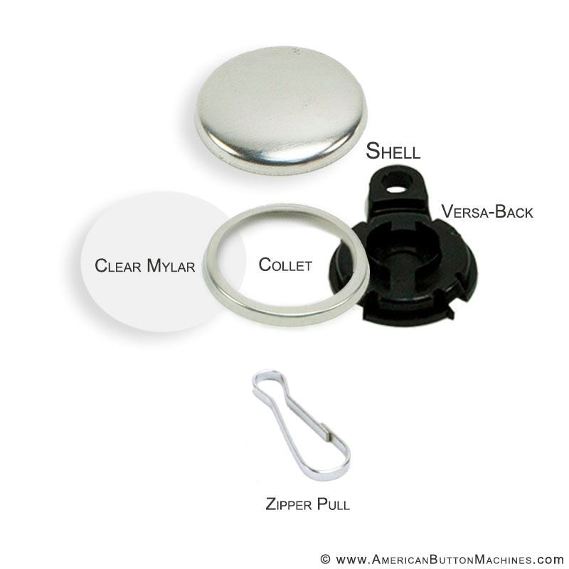 1" Versa-Back Zipper Pull Set – American Button Machines